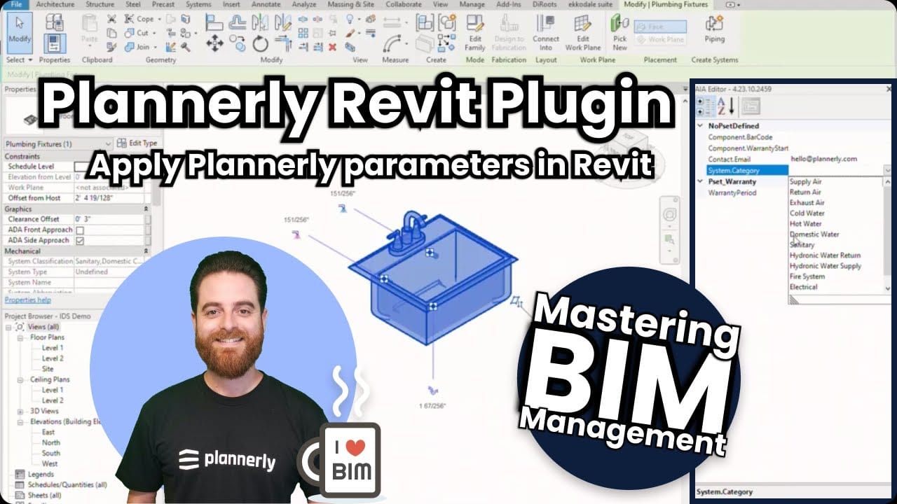 Plannerly IDS Export Connected with Autodesk Revit - Plannerly